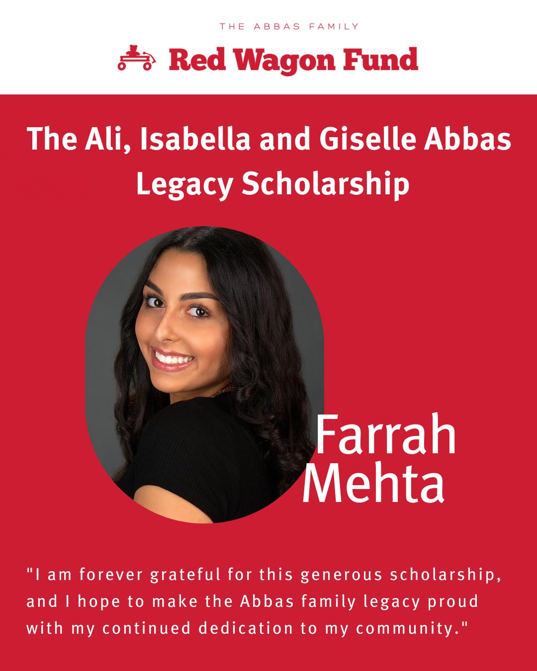 Red Wagon Fund Continues the Abbas Family Legacy With Scholarships ...